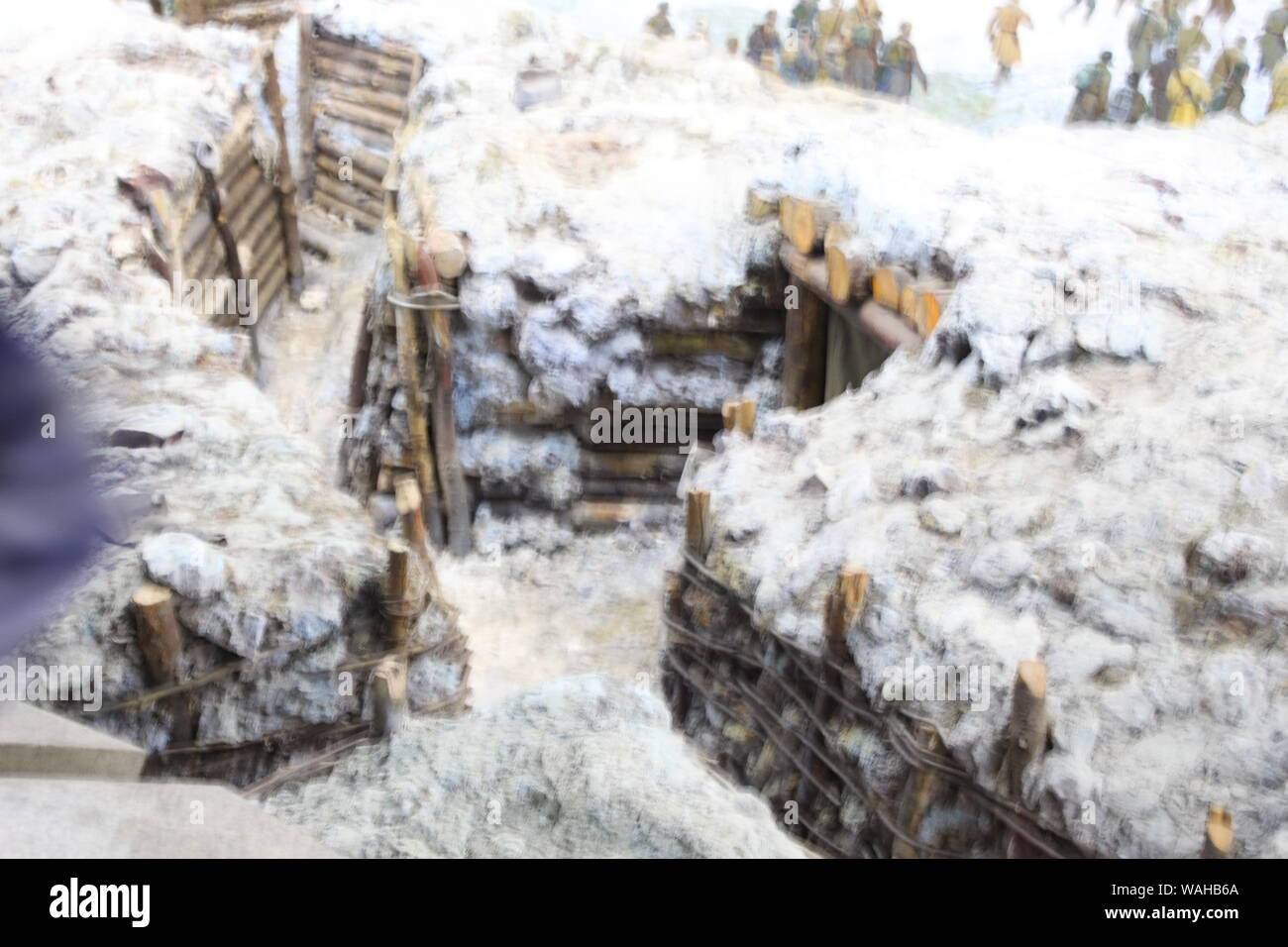 The firing point in the form of a trench with shelter from enemy fire ...