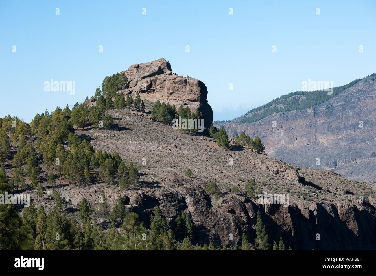Interesting rock shape near Rock of Nublo , Grand Canary, Spain Stock ...
