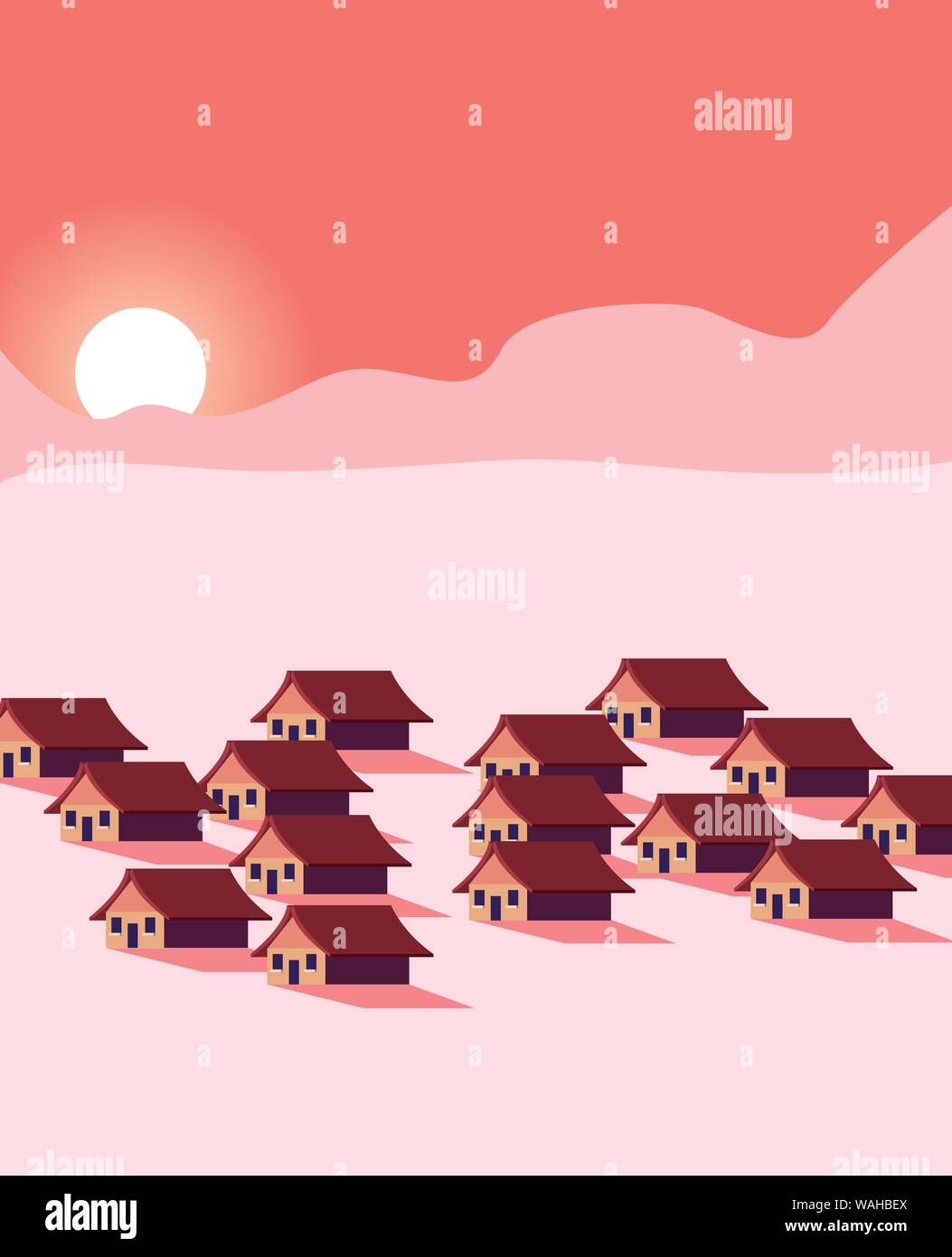 Caribbean house on beach Stock Vector Images - Alamy