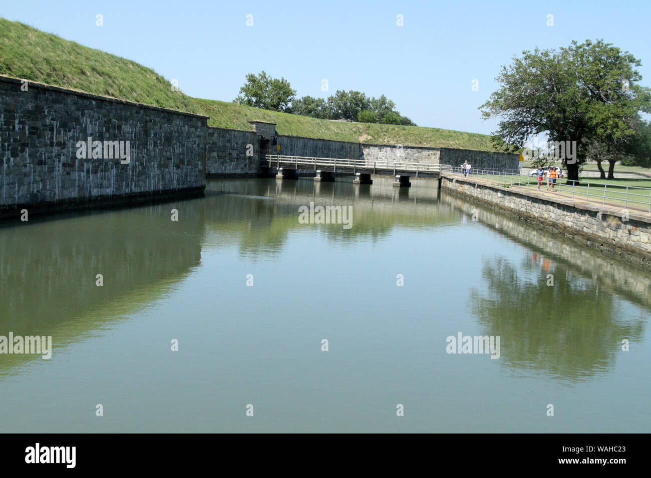 The moat around the Fort Monroe National Monument, VA, USA Stock Photo ...