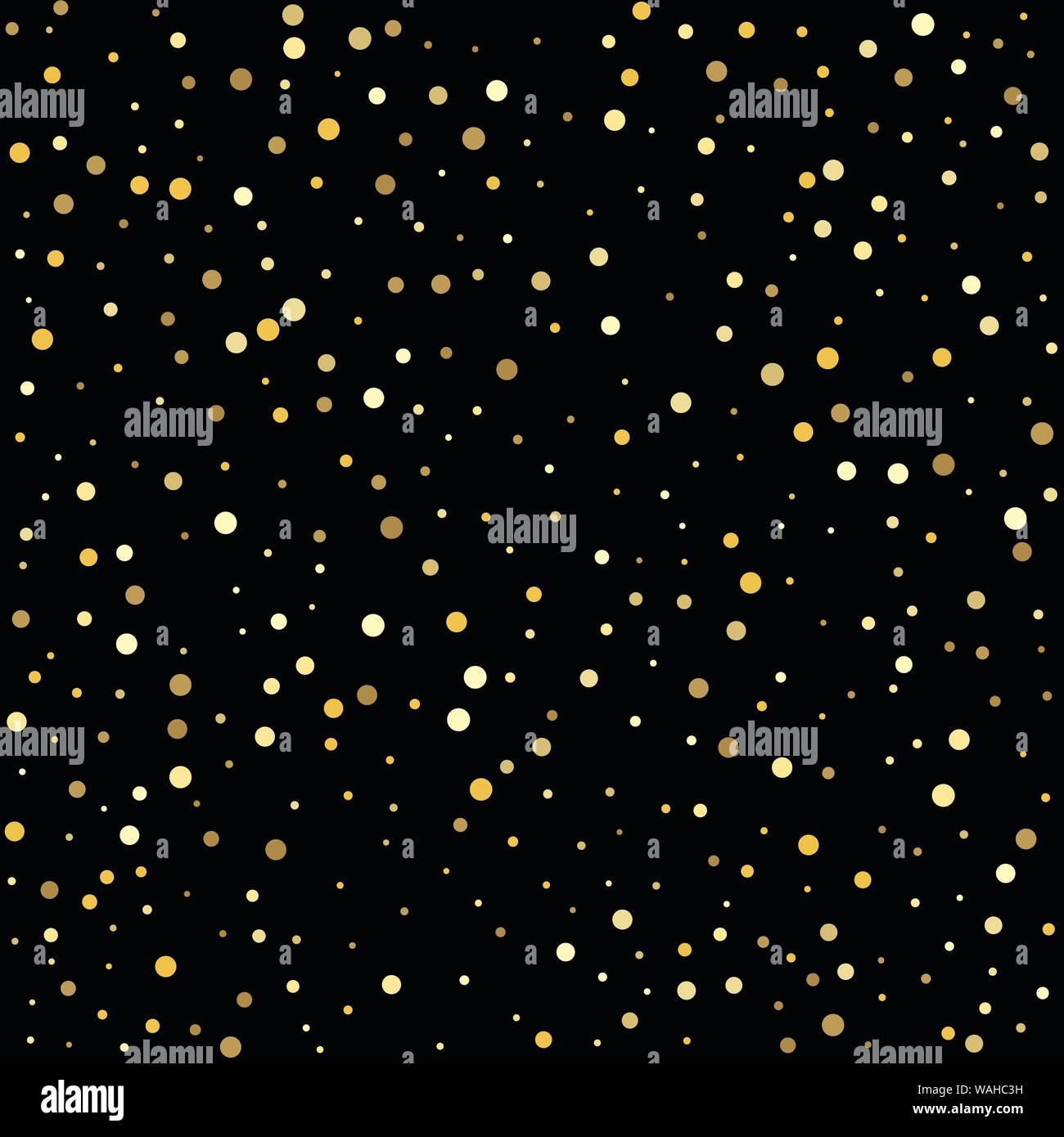 Christmas dots background vector, flying gold sparkles confetti. Shiny ...