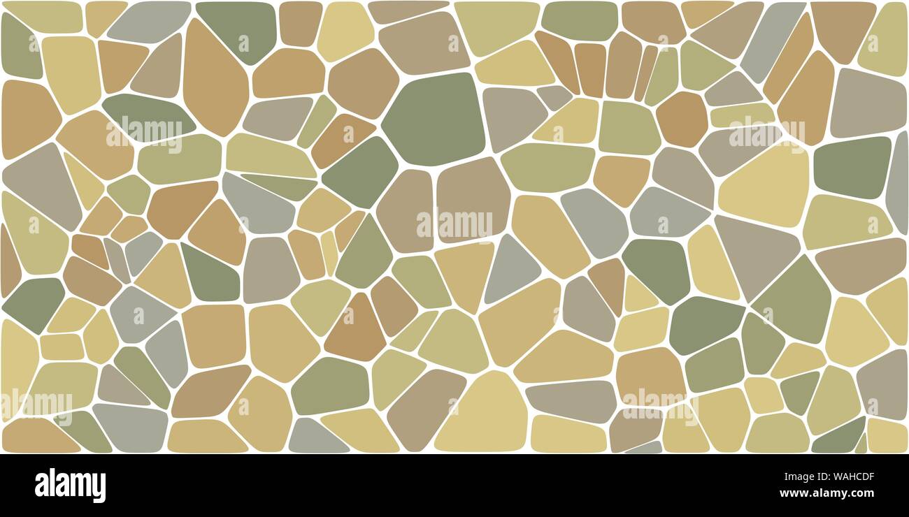 Stained glass colorful voronoi with fillet, vector abstract. Irregular ...