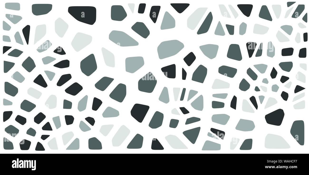 Stained glass colorful voronoi with fillet, vector abstract. Irregular ...