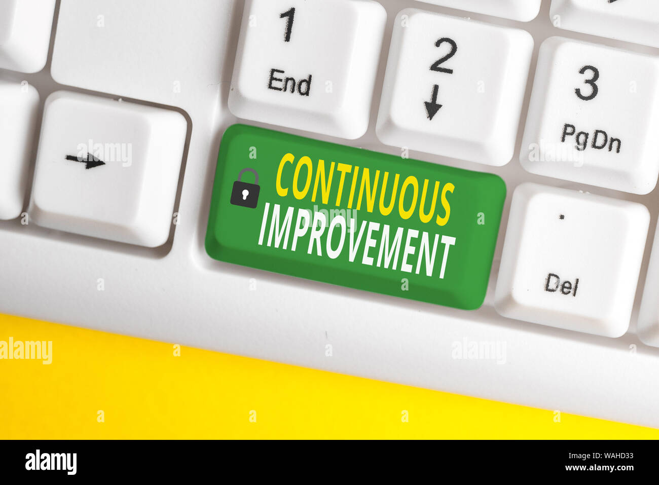 Text sign showing Continuous Improvement. Business photo text ongoing ...