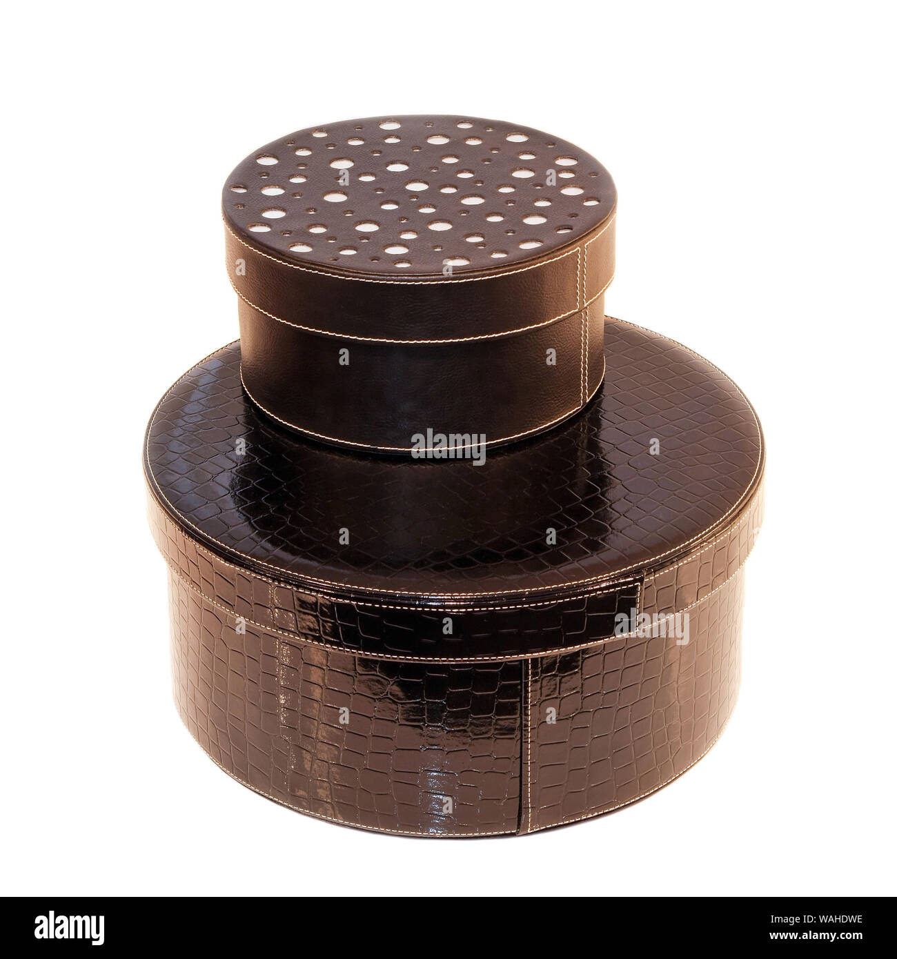 Round boxes hi-res stock photography and images - Alamy