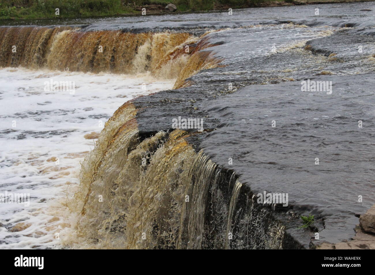Beautiful river view in the park. Waterfall Stock Photo - Alamy