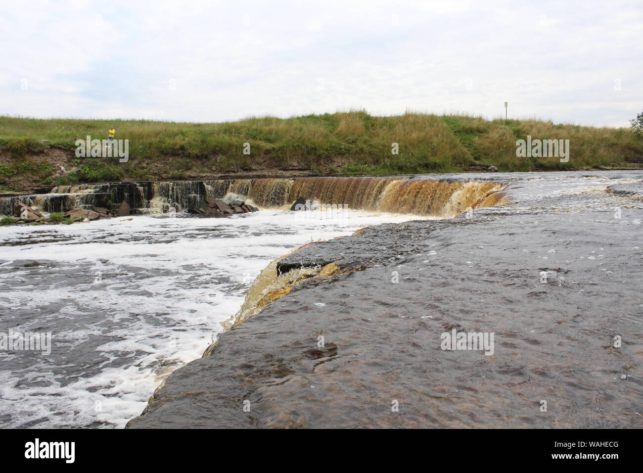 Beautiful river view in the park. Waterfall Stock Photo - Alamy