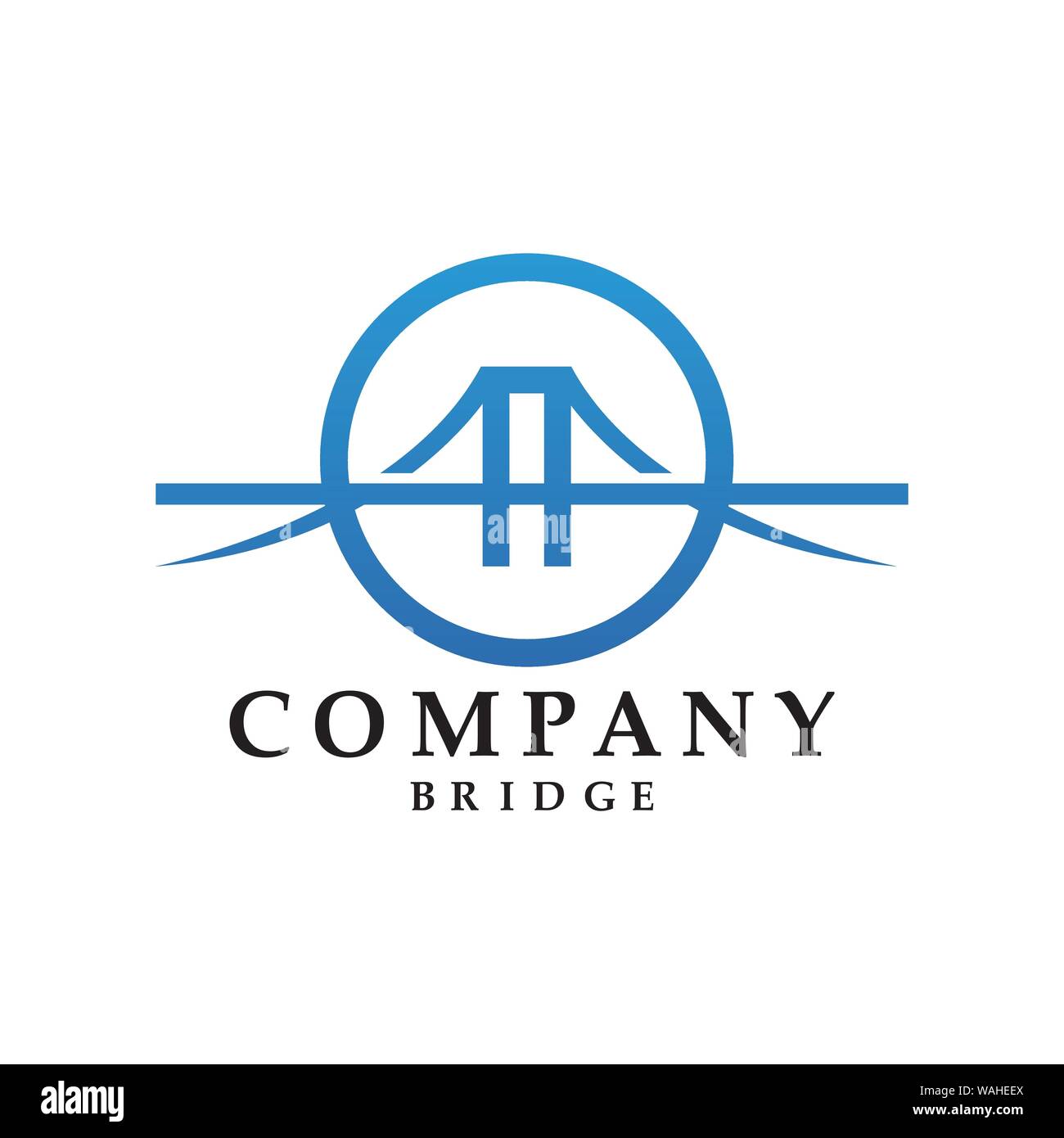Bridge icon vector illustration Logo template design Stock Vector Image ...