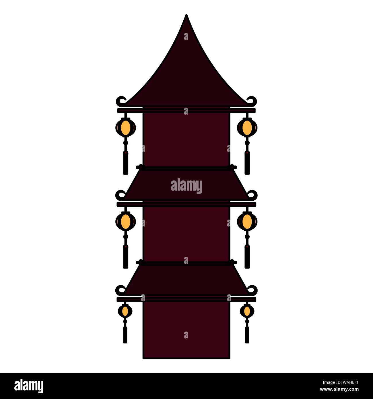 chinese oriental asian building cartoon Stock Vector Image & Art - Alamy