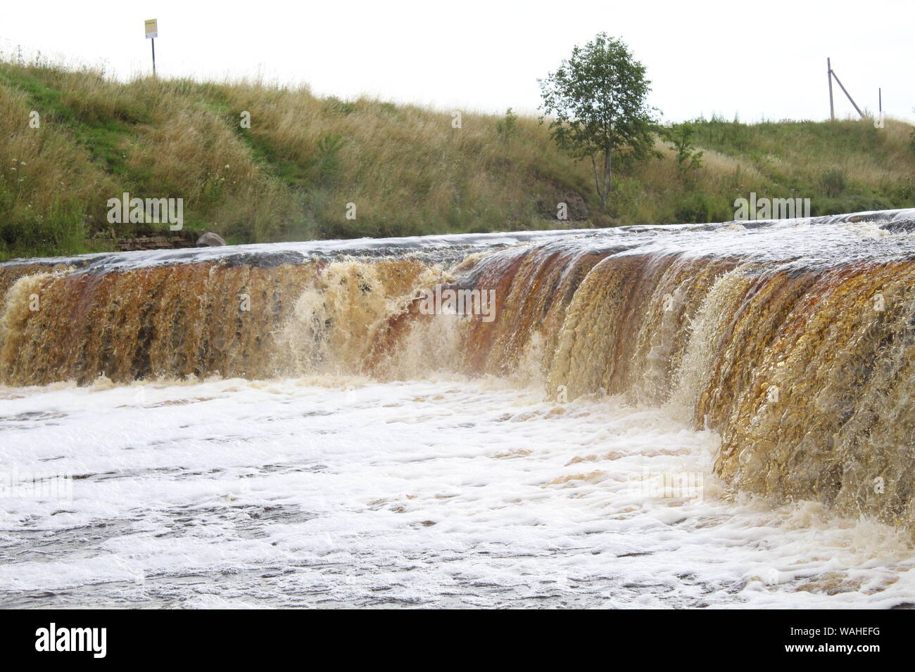Beautiful river view in the park. Waterfall Stock Photo - Alamy