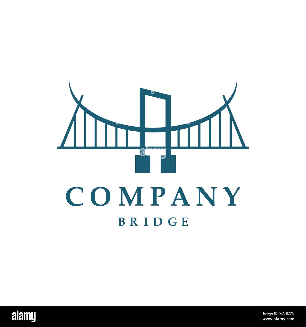 Bridge icon vector illustration Logo template design Stock Vector Image ...