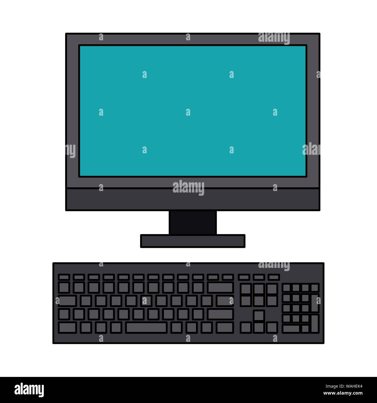 technology hardware computer device cartoon Stock Vector Image & Art ...