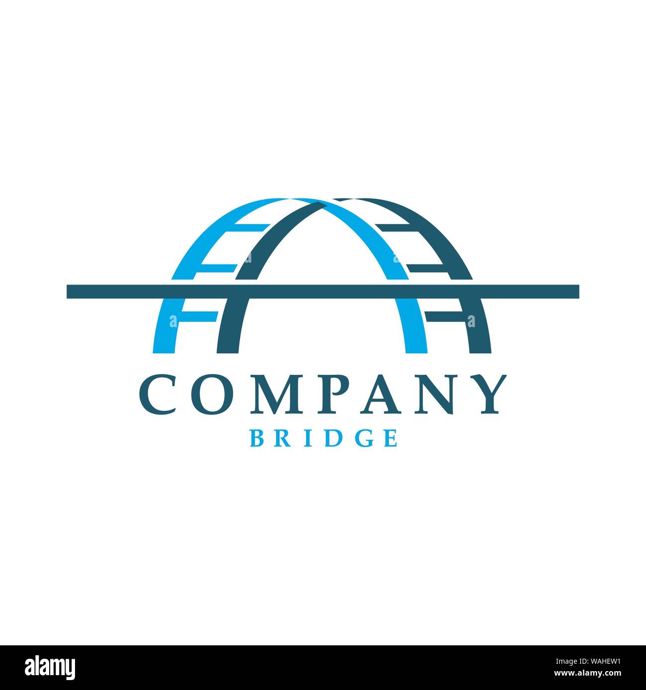 Bridge icon vector illustration Logo template design Stock Vector Image ...