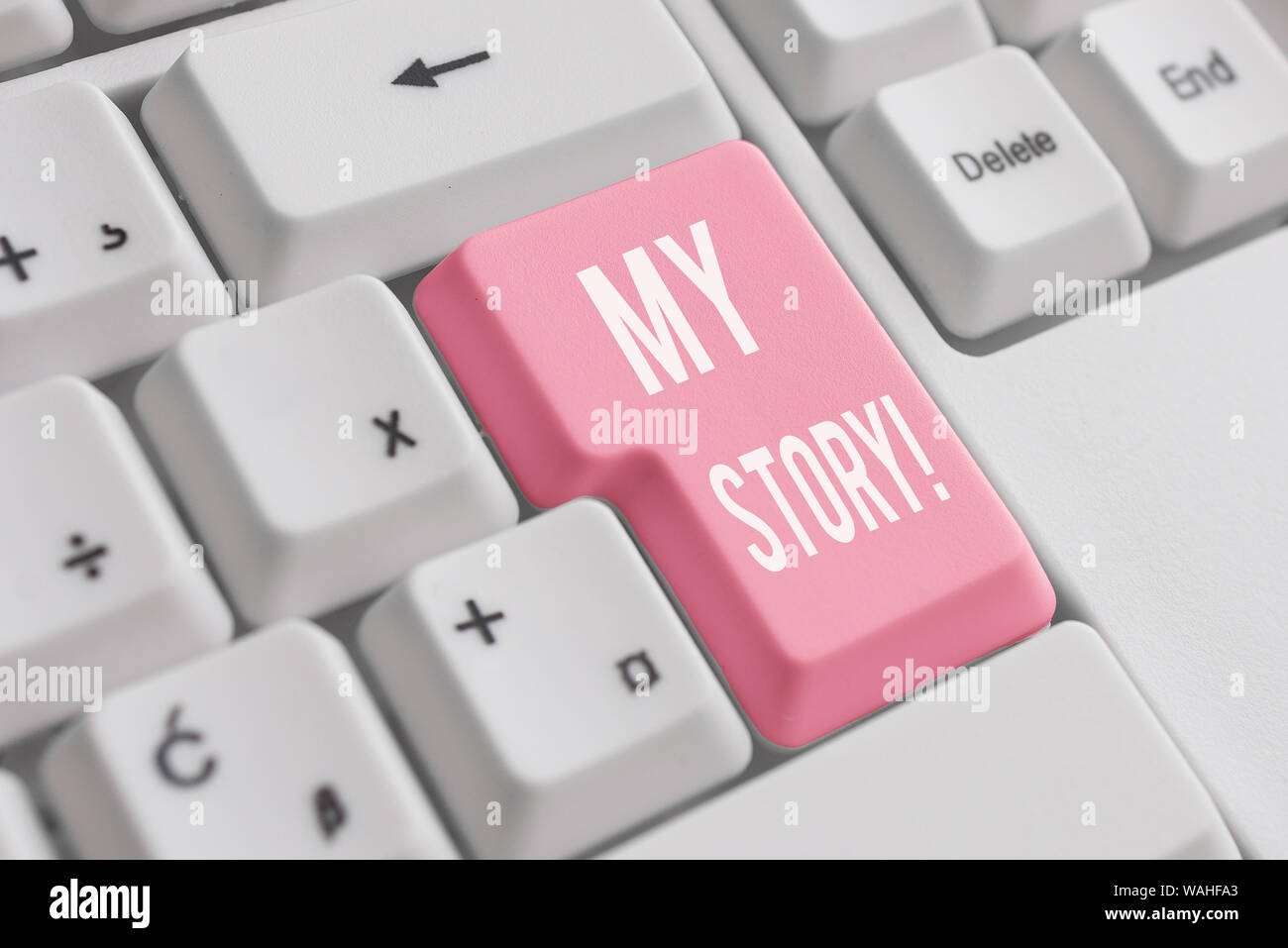 Conceptual hand writing showing My Story. Concept meaning your past ...