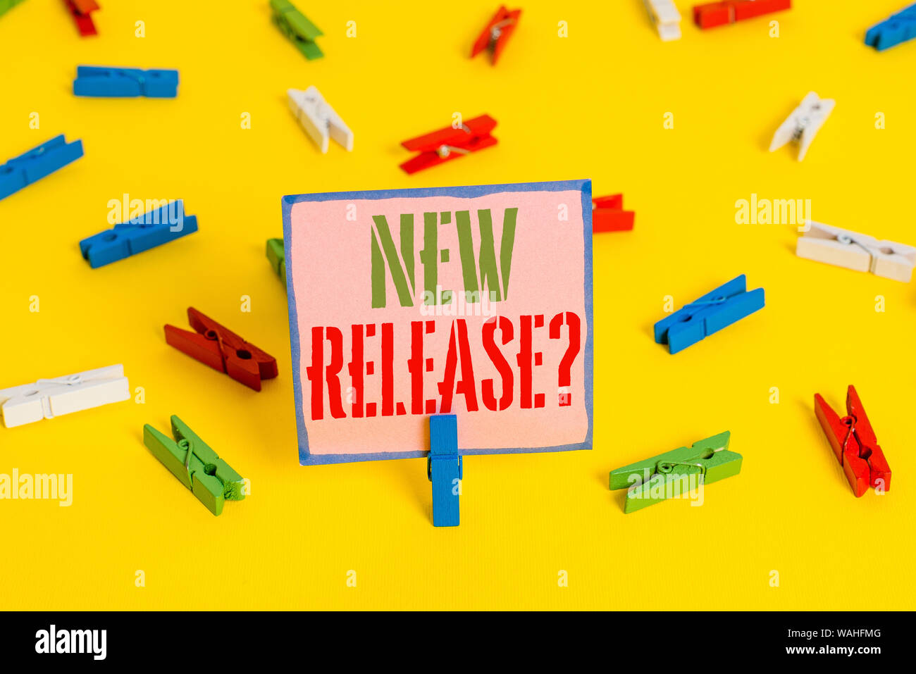 Word writing text New Release Question. Business photo showcasing ...