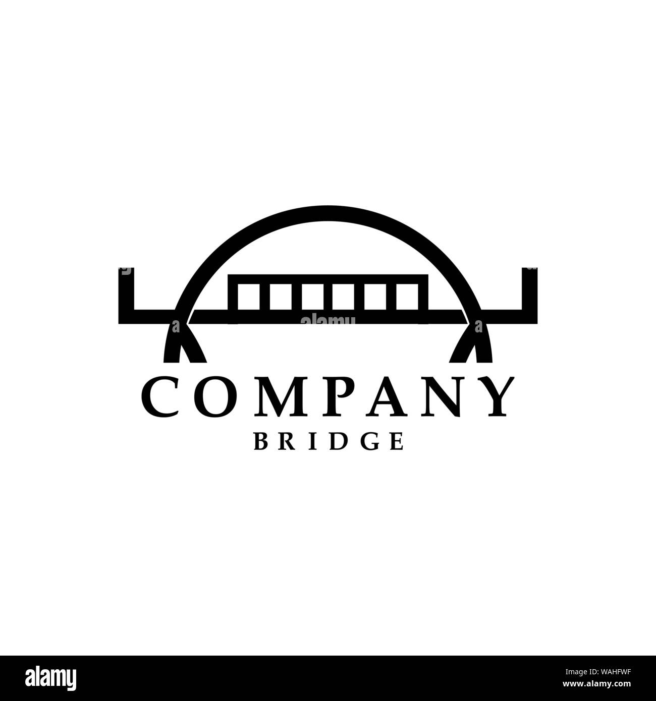 Bridge icon vector illustration Logo template design Stock Vector Image ...