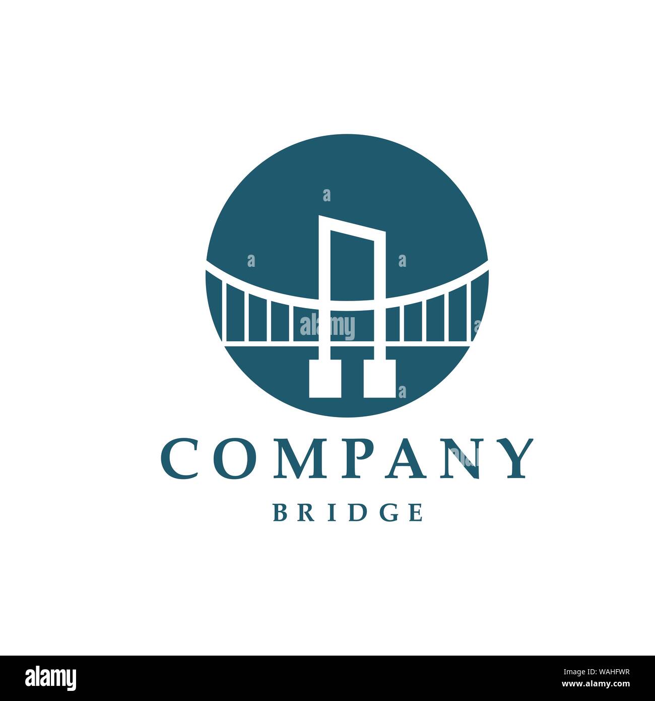 Bridge icon vector illustration Logo template design Stock Vector Image ...