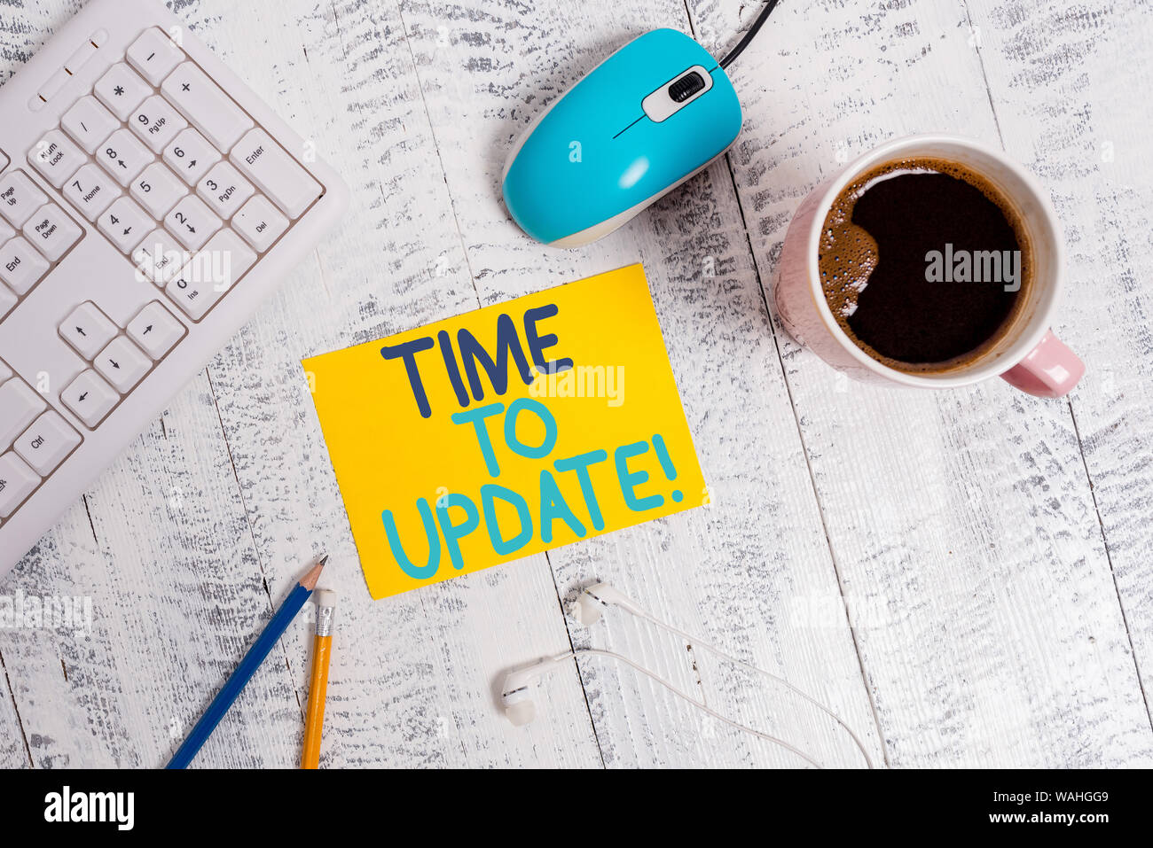 Conceptual hand writing showing Time To Update. Concept meaning this is ...