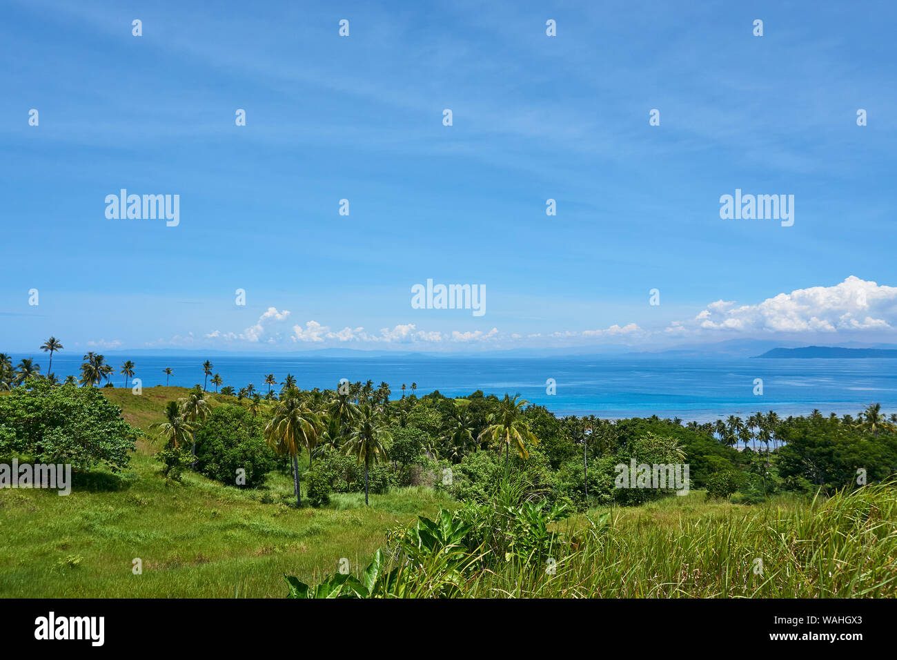 View over Tropical Island, Siargao Island Landscape Stock Photo - Alamy
