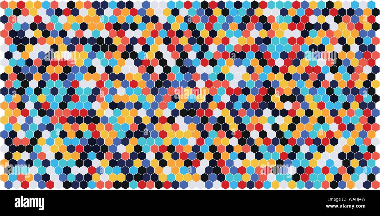 Hexagon grid background texture pattern colorful . Honeycomb vector ...