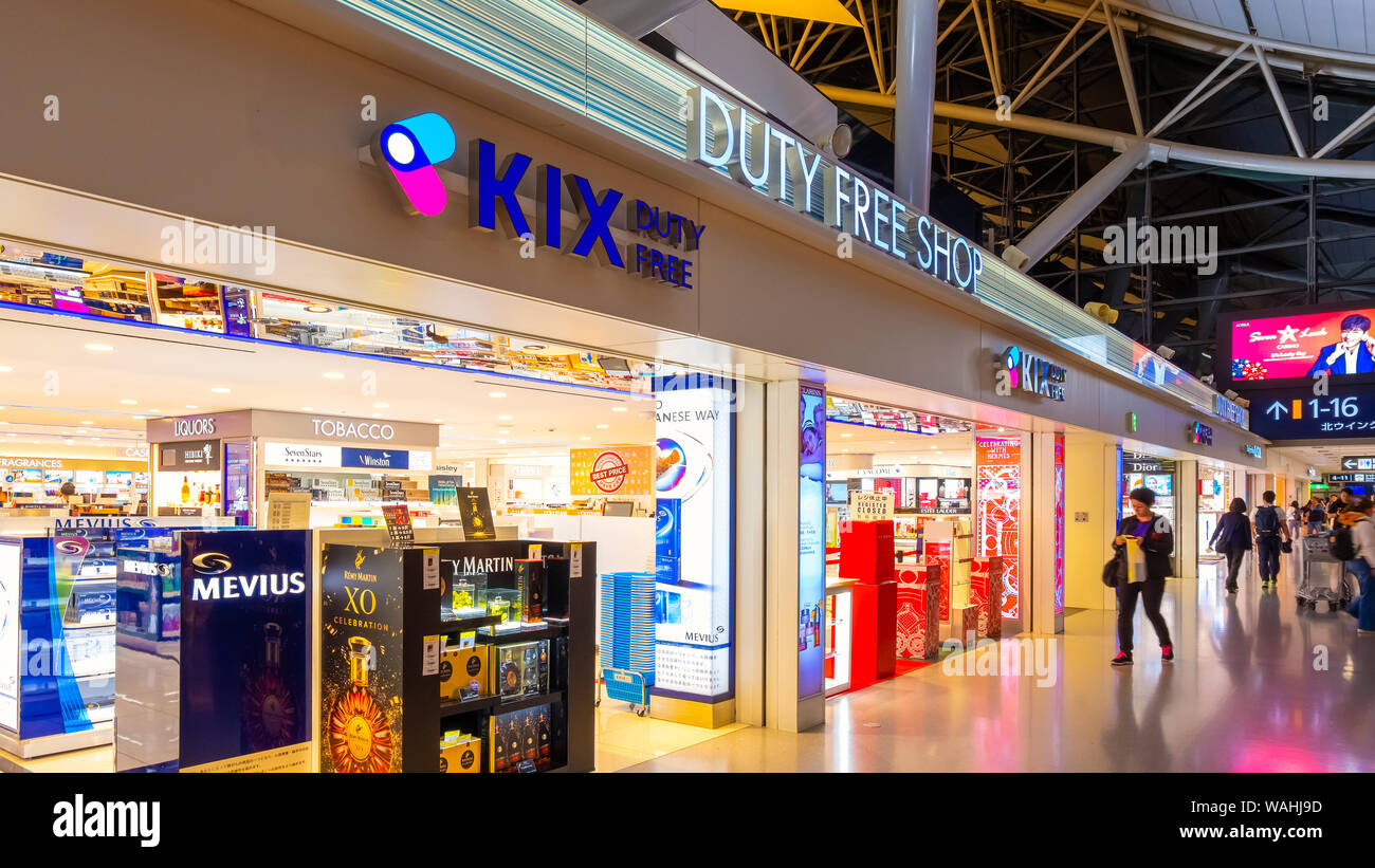 Osaka, Japan - October 29 2018: KIX duty free area in Kansai ...