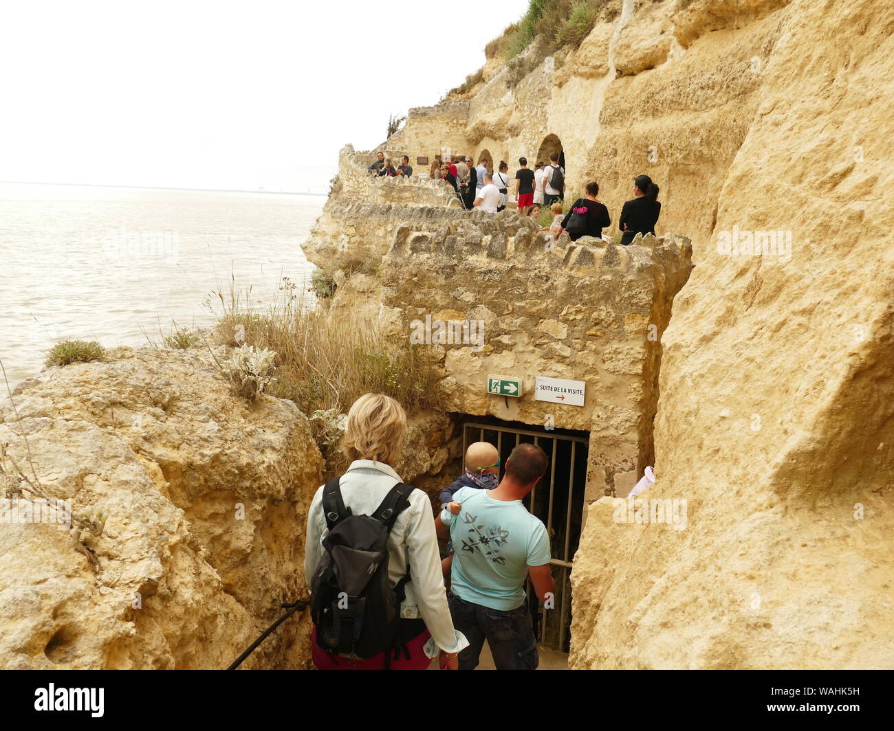Troglodyte caves in the cliffs of meschers hi-res stock photography and ...