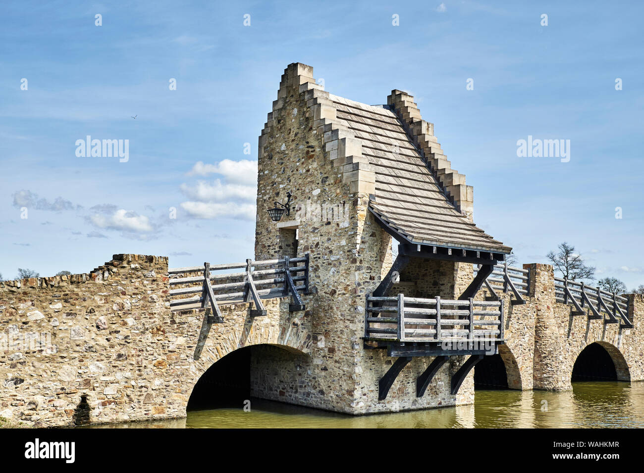 Stone bridge in Blount Cultural Park, Montgomery, Alabama, USA Stock ...