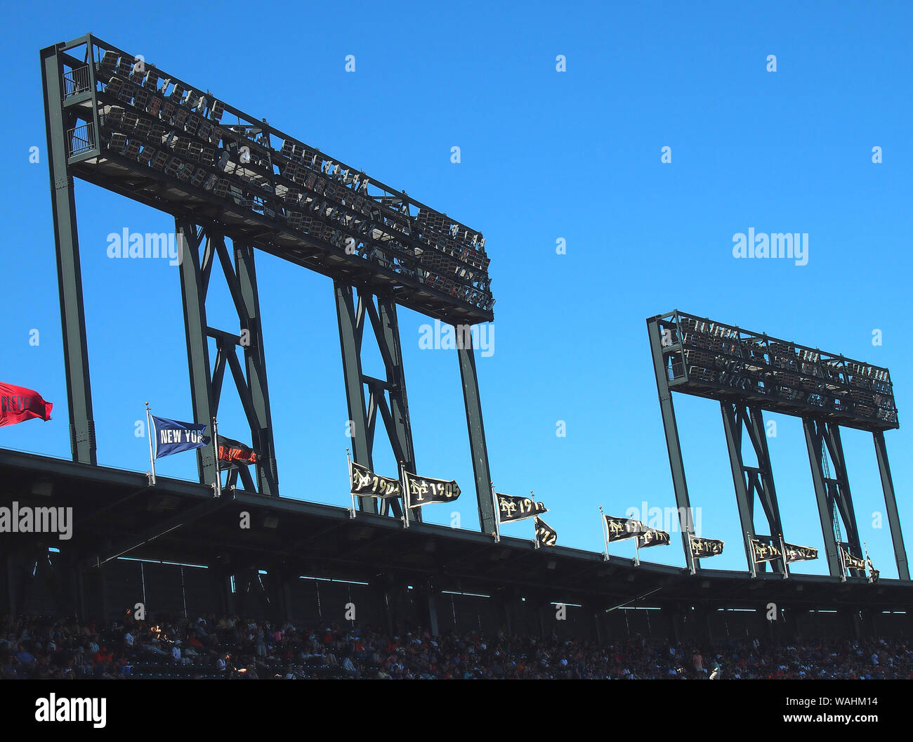 lights at Oracle Park, the San Francisco Giants baseball team stadium ...