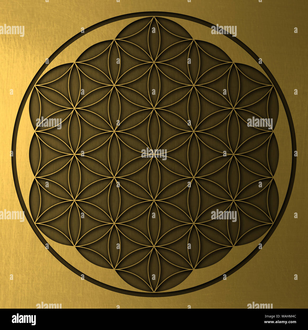 Golden flower symbol hi-res stock photography and images - Alamy