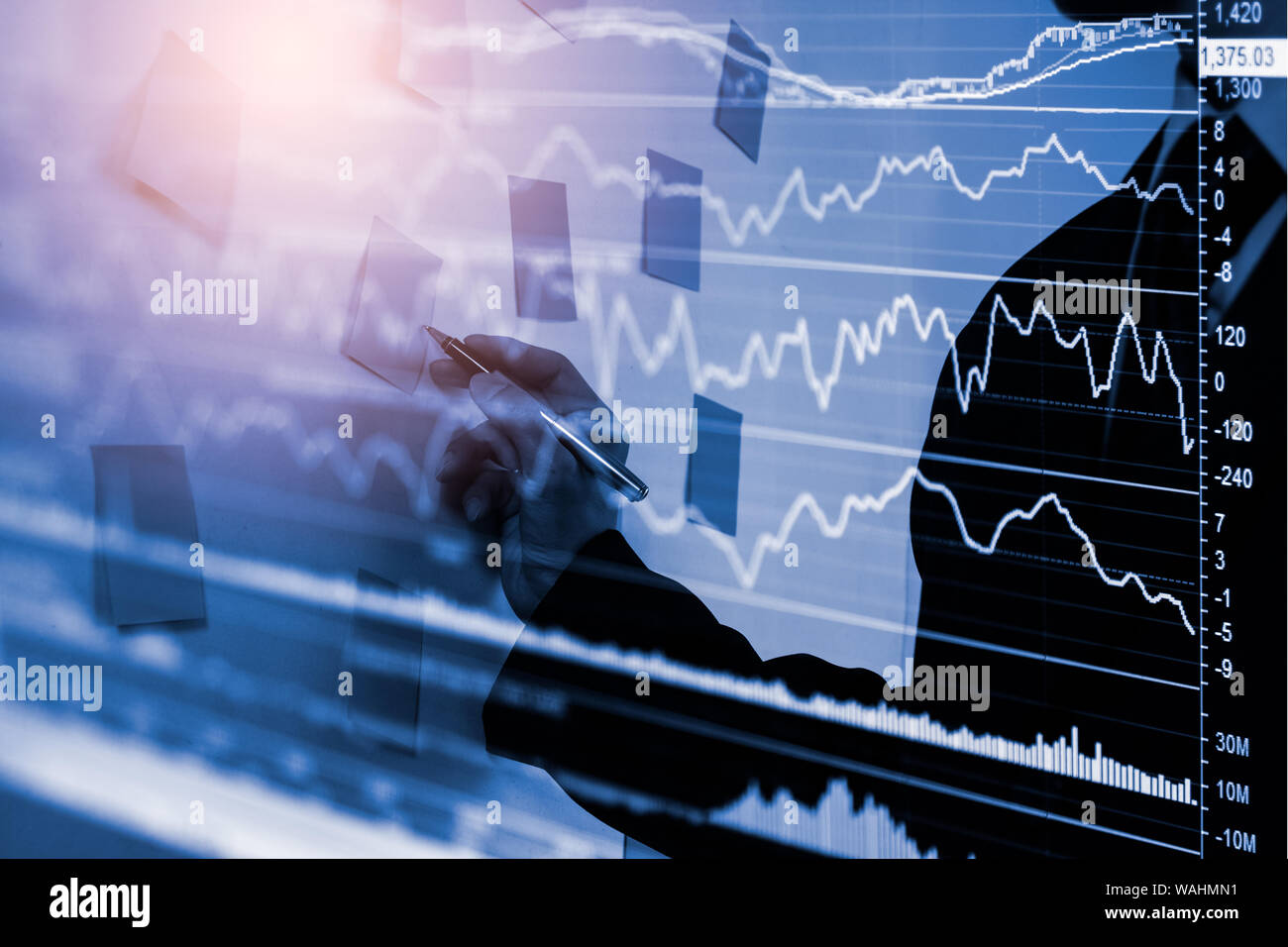 Stock market or forex trading graph and candlestick chart suitable for ...
