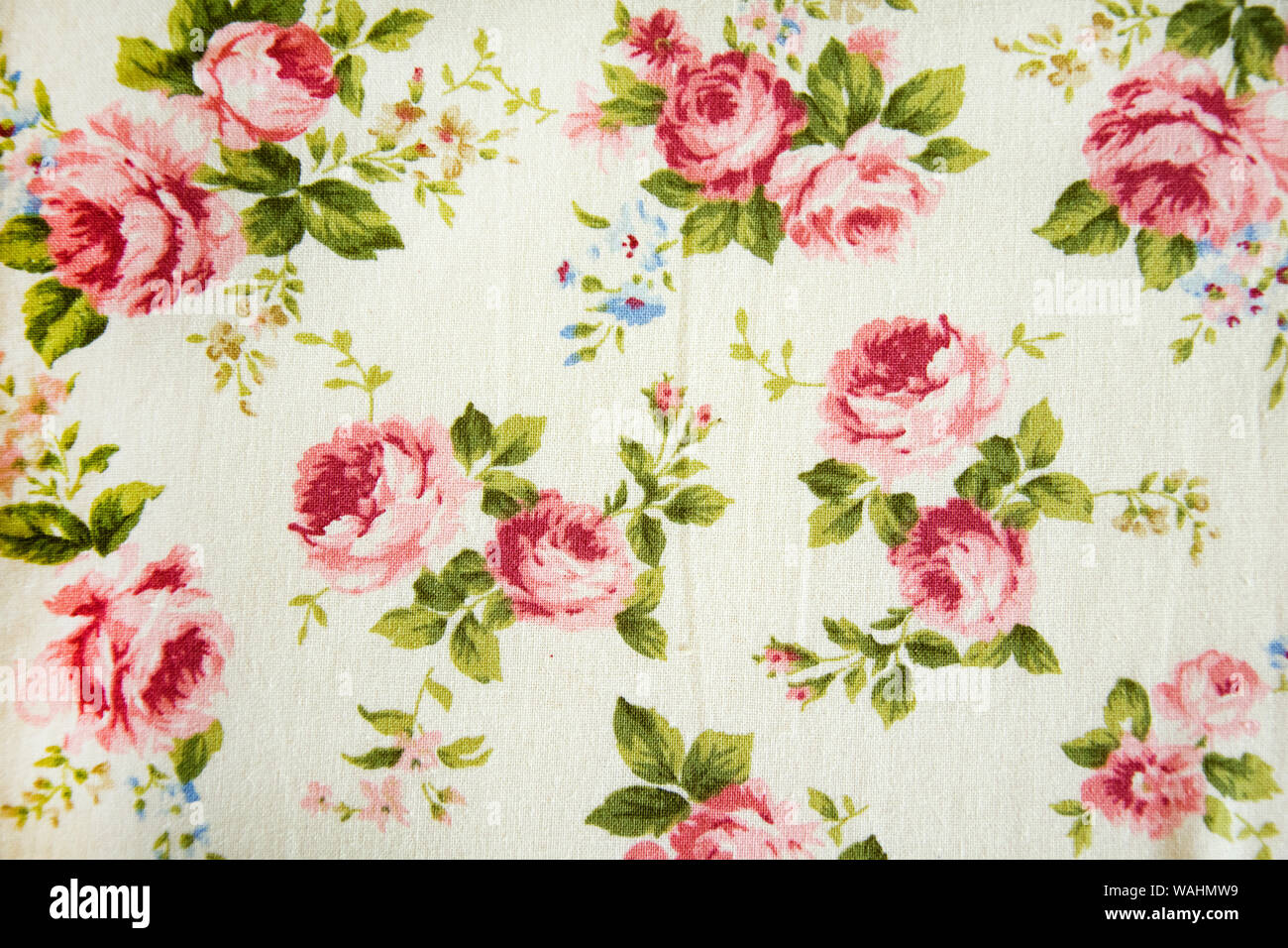 vintage rose pattern on Fabric background Stock Photo - Alamy