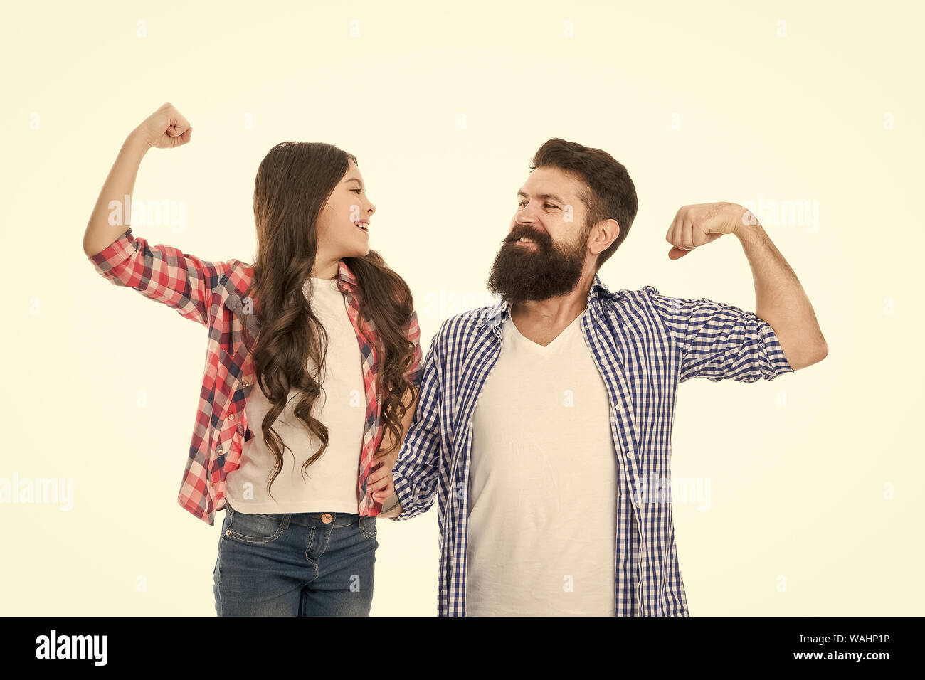 Strong as my father. Parenthood and childhood. Fathers day concept ...