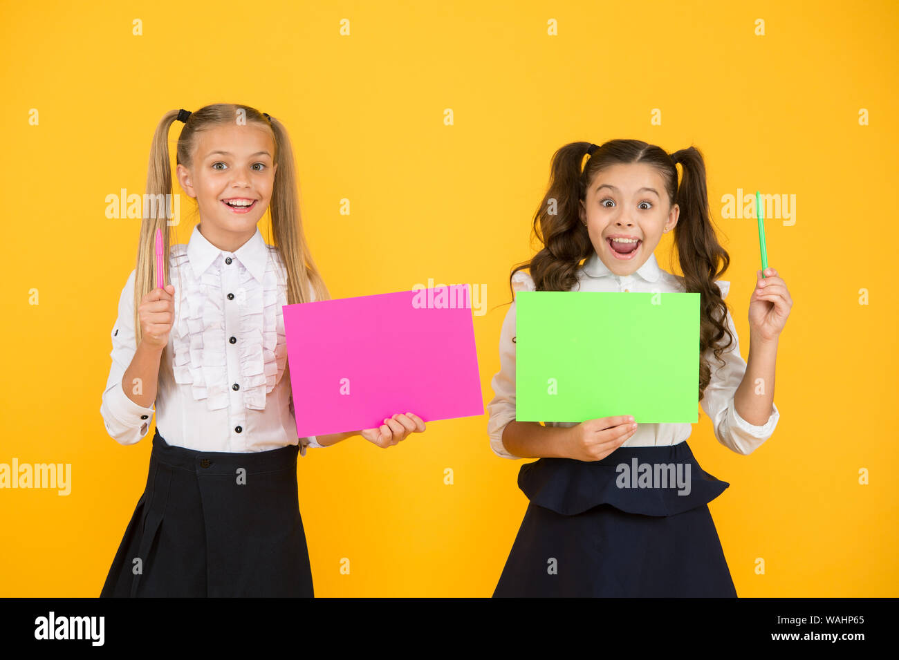 Children presenting own projects. Explain main point. Girls school ...