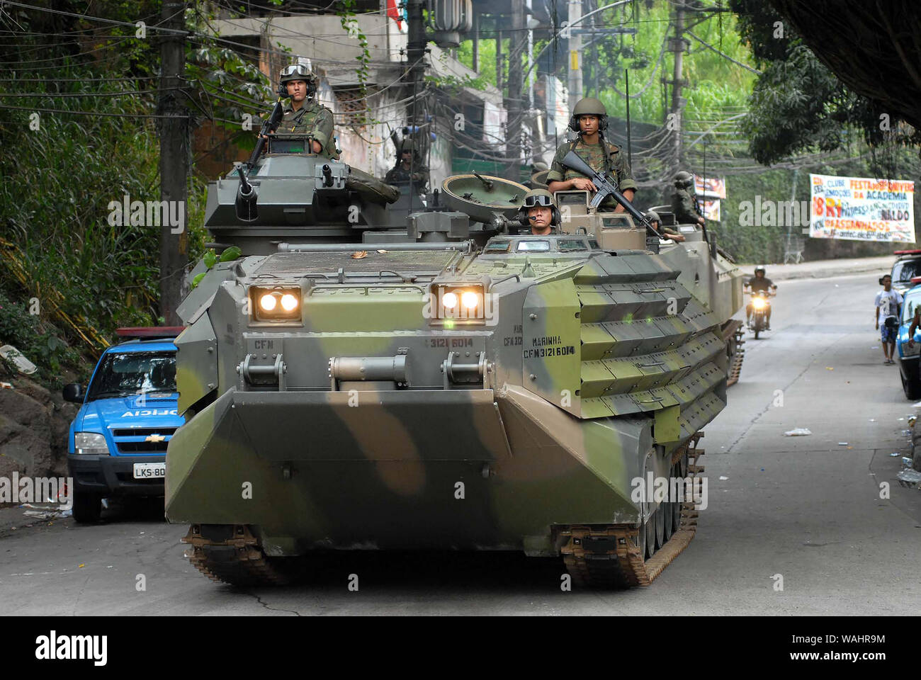Rio de Janeiro, Brazil, November 13, 2011. Marines amphibious cars ...