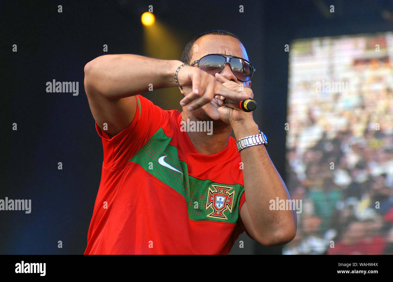 Rio de Janeiro, Brazil, September 30, 2011. Singer Rapper portugues ...