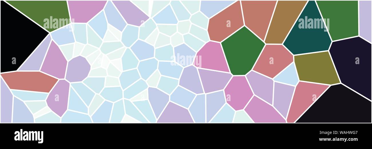 Stained glass colorful voronoi polygonal algorithm background, vector ...
