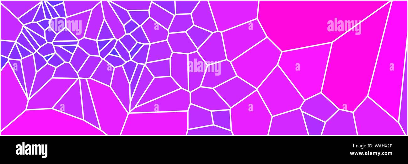 Stained glass colorful voronoi polygonal algorithm background, vector ...