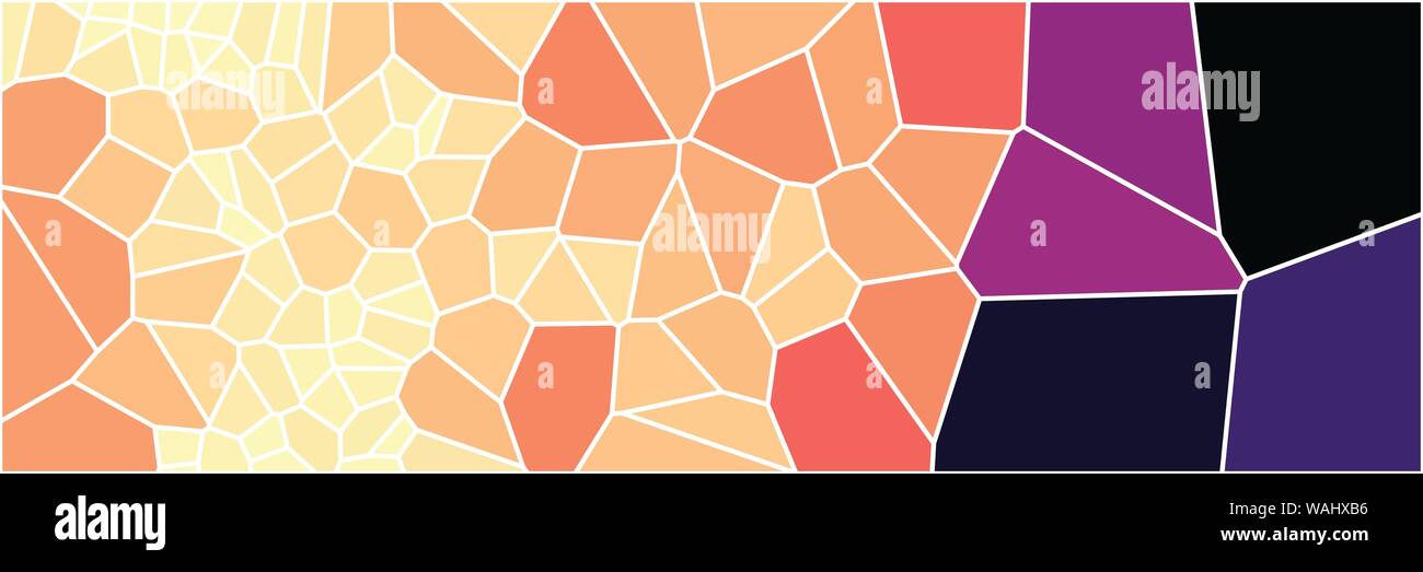 Stained glass colorful voronoi polygonal algorithm background, vector ...