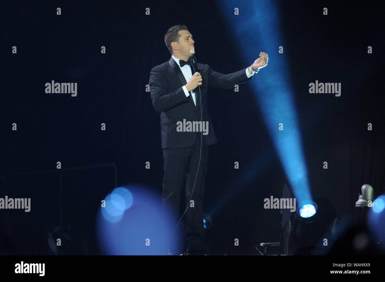 Rio de Janeiro, September 17, 2014. Singer Michael Bublé during his ...