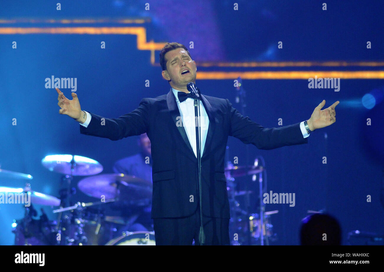 Rio de Janeiro, September 17, 2014. Singer Michael Bublé during his ...