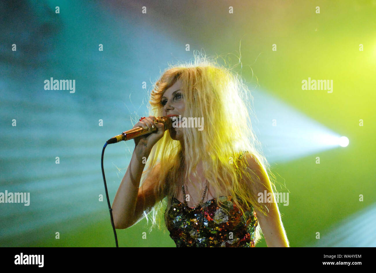 Rio de Janeiro, September 23, 2011. Singer Mette Lindberg of the band ...