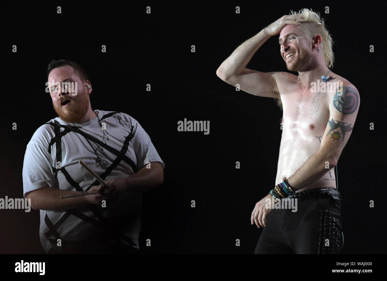 Rio de Janeiro, September 17, 2017. Vocalist Nicholas Petricca of the ...