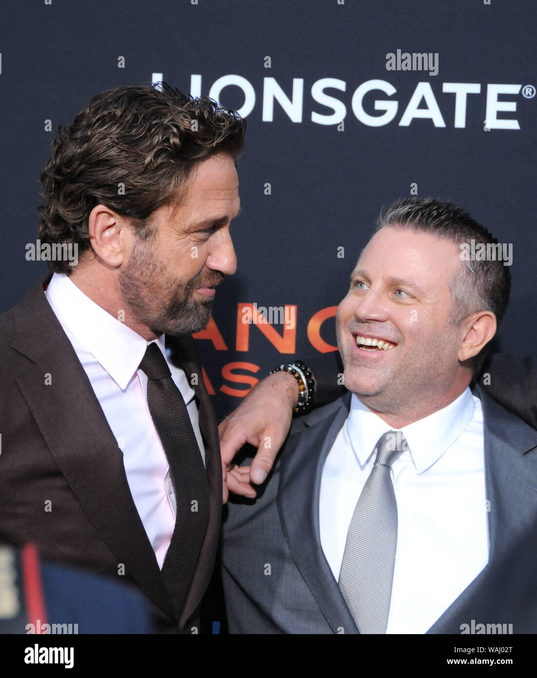 Los Angeles, California, USA 20th August 2019 Actor Gerard Butler and ...