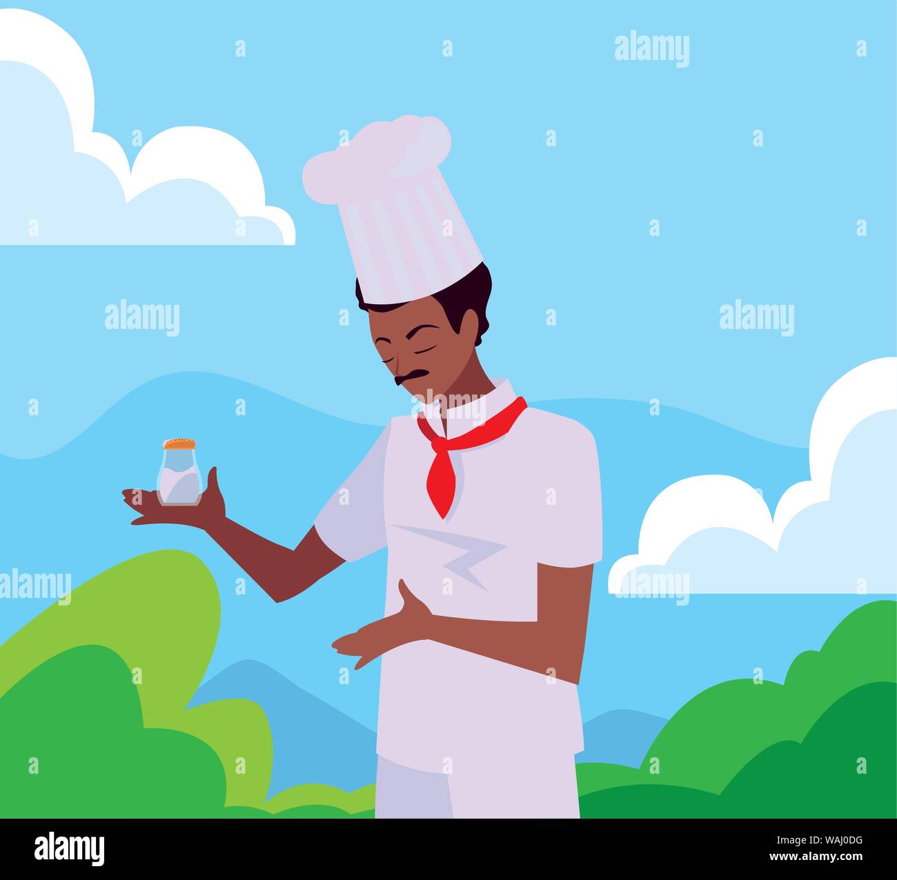 Outdoor frying Stock Vector Images - Alamy