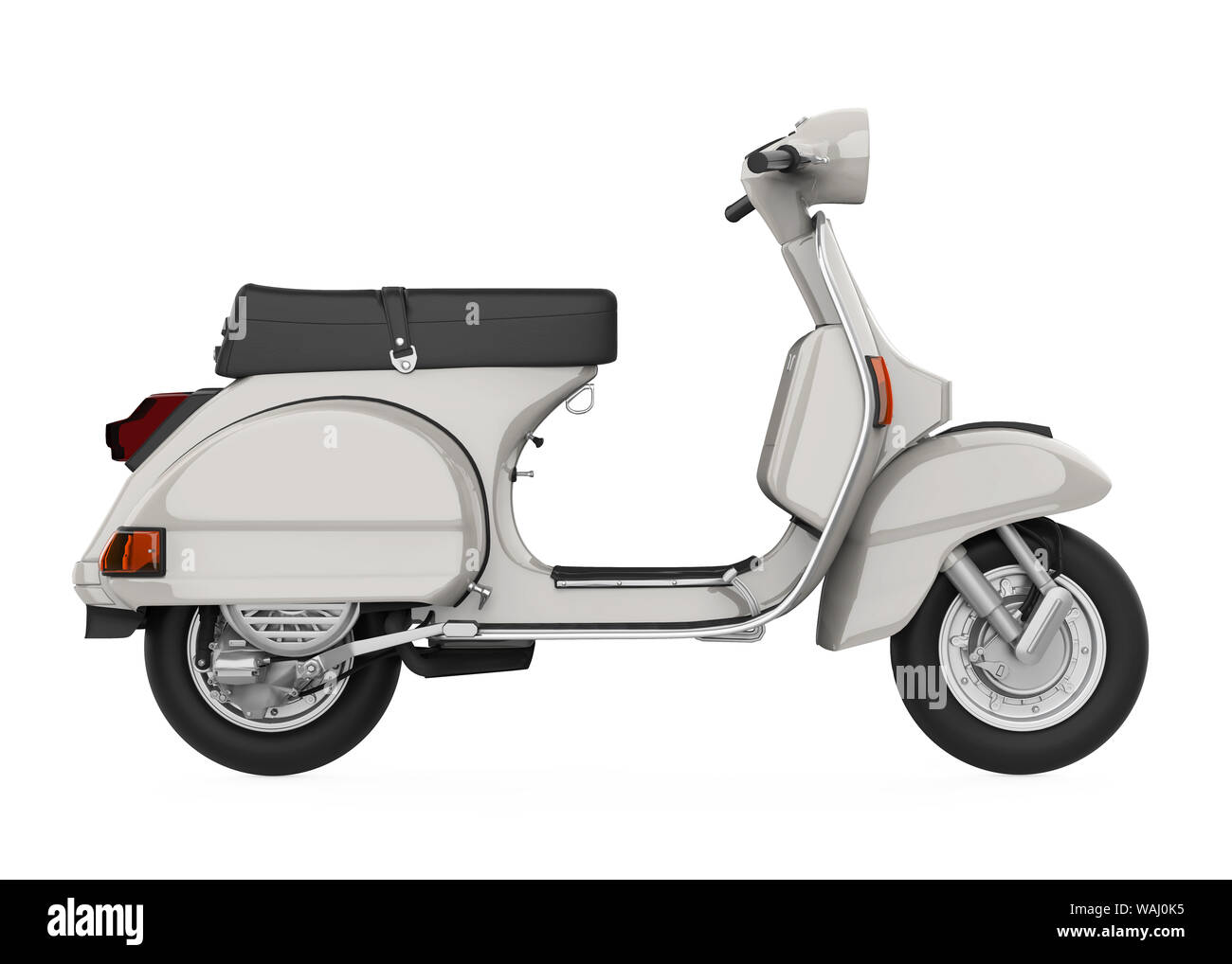 Vintage Scooter Motorcycle Isolated Stock Photo - Alamy