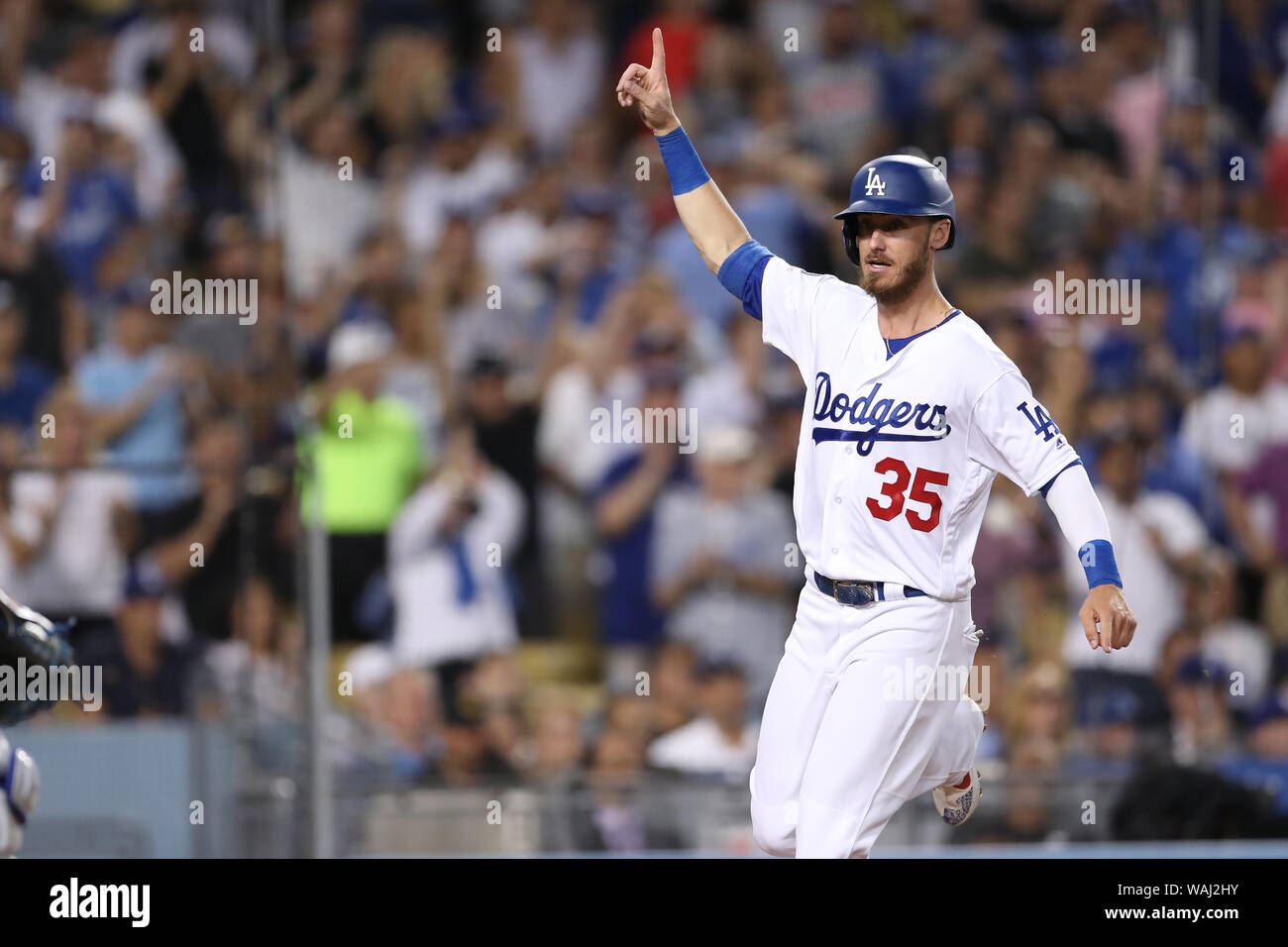 August 20, 2019: Los Angeles Dodgers right fielder Cody Bellinger (35 ...