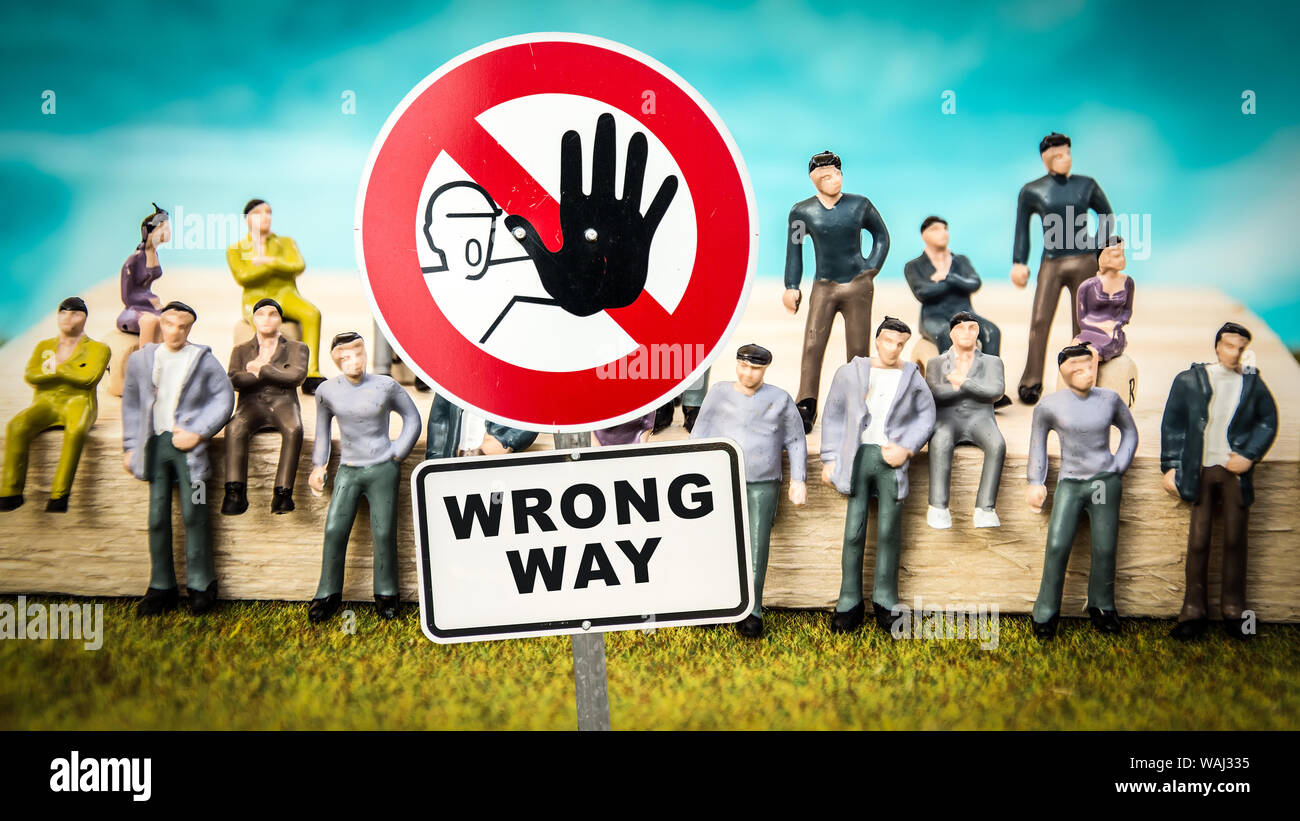 Street Sign RIGHT WAY versus WRONG WAY Stock Photo - Alamy Street Sign RIGHT WAY versus WRONG WAY Stock Photo - Alamy