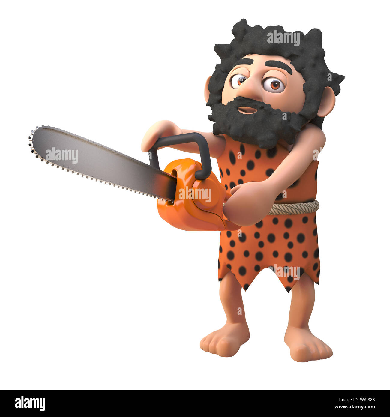 3d prehistoric caveman character Cut Out Stock Images & Pictures - Alamy