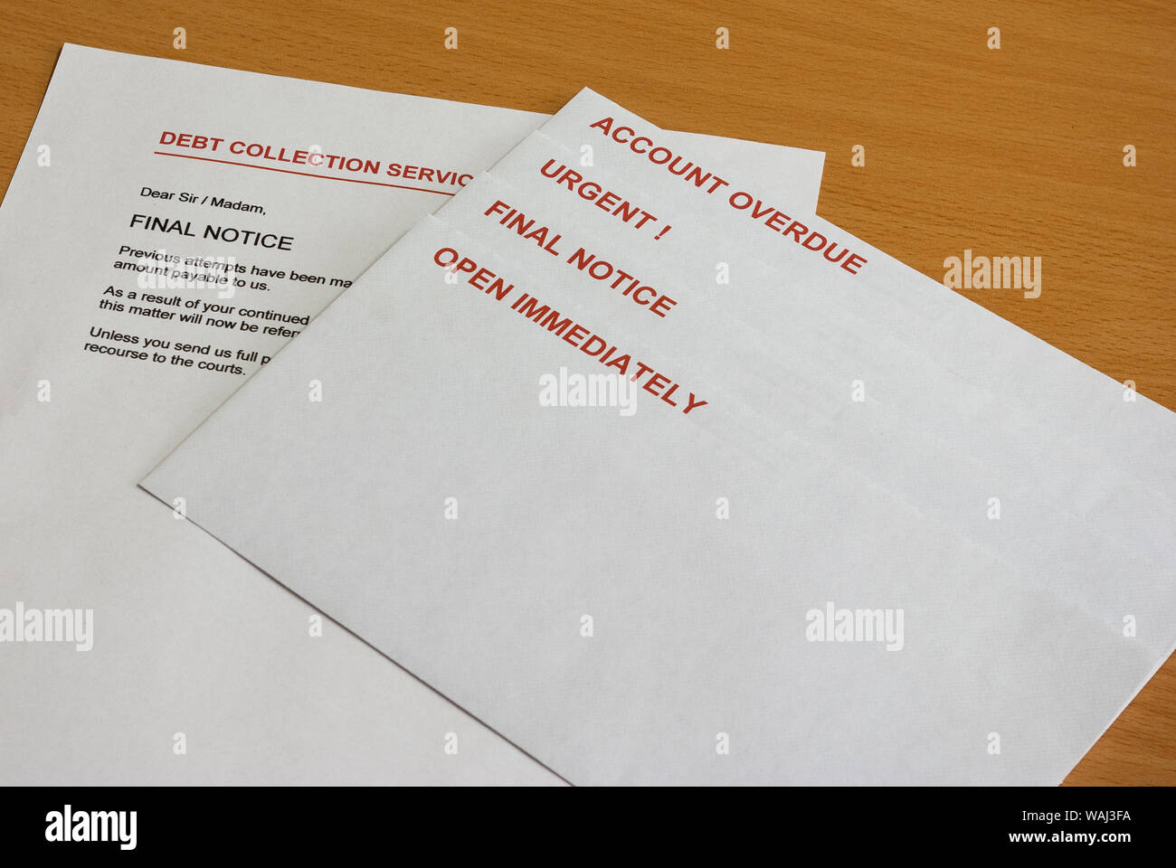 Final demand letter hi-res stock photography and images - Alamy