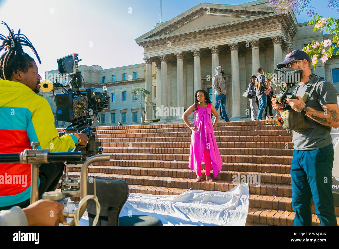 Johannesburg, South Africa - October 09 2018: Behind the scenes of a ...